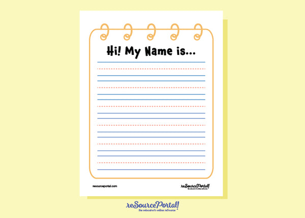 Writing Name – Resource Portal Shop